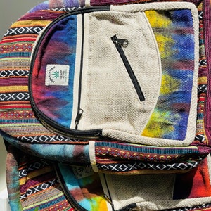 LARGE Himalayan Hemp Backpack With LAPTOP POCKET Nepal Fair Trade ...
