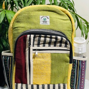 LARGE Himalayan Hemp Backpack With LAPTOP POCKET Nepal Fair - Etsy