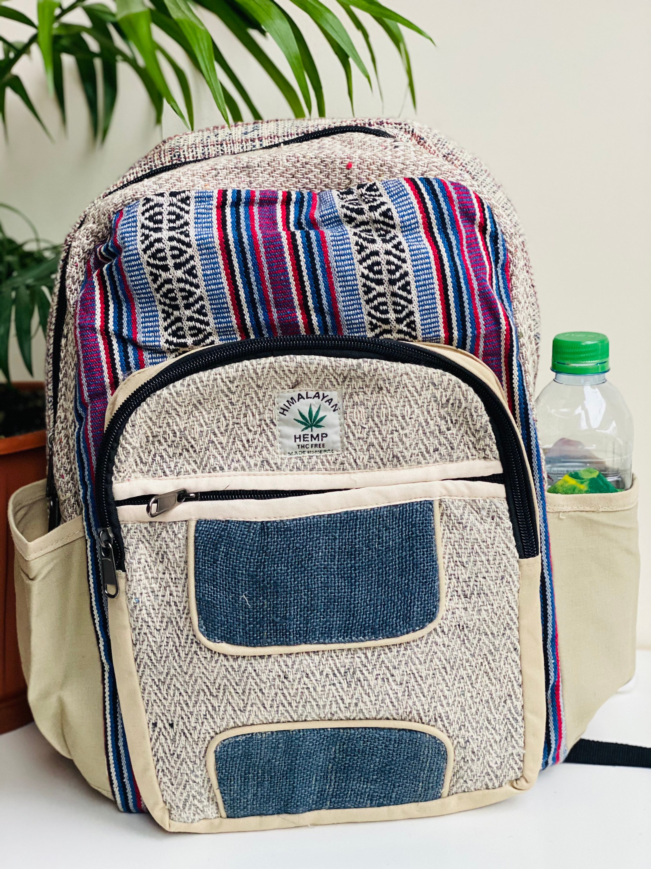 LARGE Handmade Hemp Bag / Hemp Backpacks Natural Colours - Etsy UK