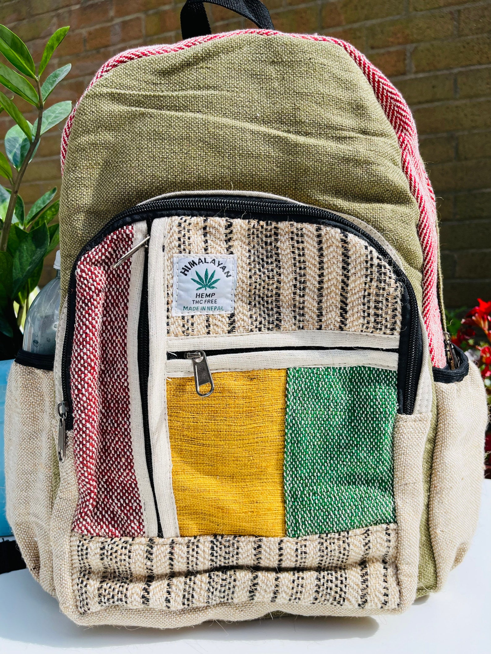 LARGE Himalayan Hemp Backpack With LAPTOP POCKET Nepal Fair - Etsy