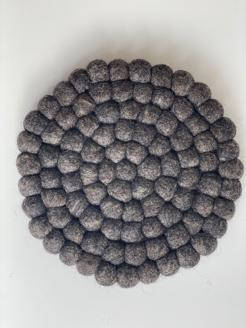 Nepal Handmade Dining Wool Felt Ball Mat Coaster Trivets | Etsy