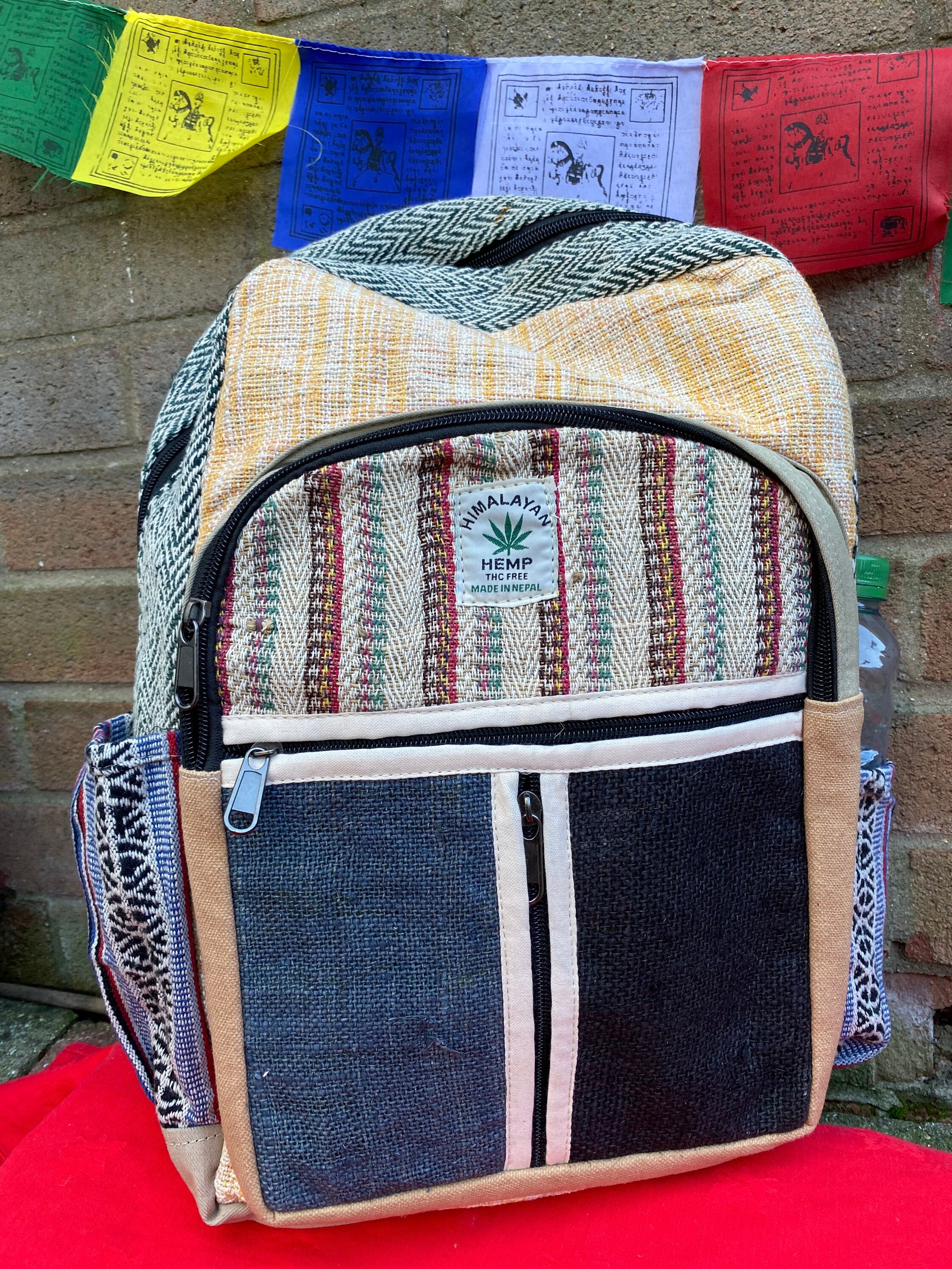 Handmade Hemp Backpack Natural Colours Organic Vegan & | Etsy