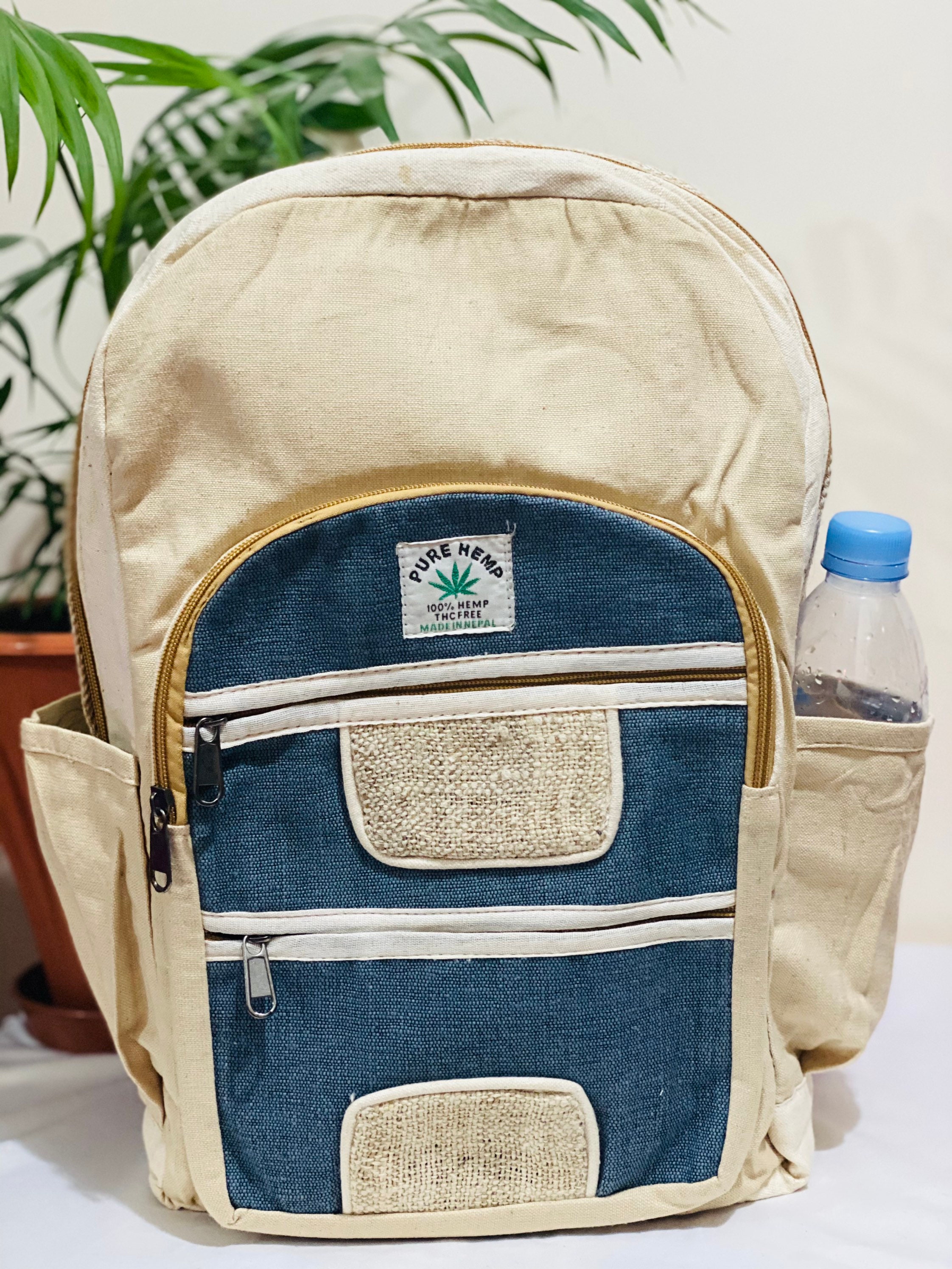 Handmade Hemp Backpack Natural Colours Organic Vegan & | Etsy UK