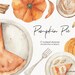 Watercolor autumn clipart Pumpkin pie fall clipart | Etsy