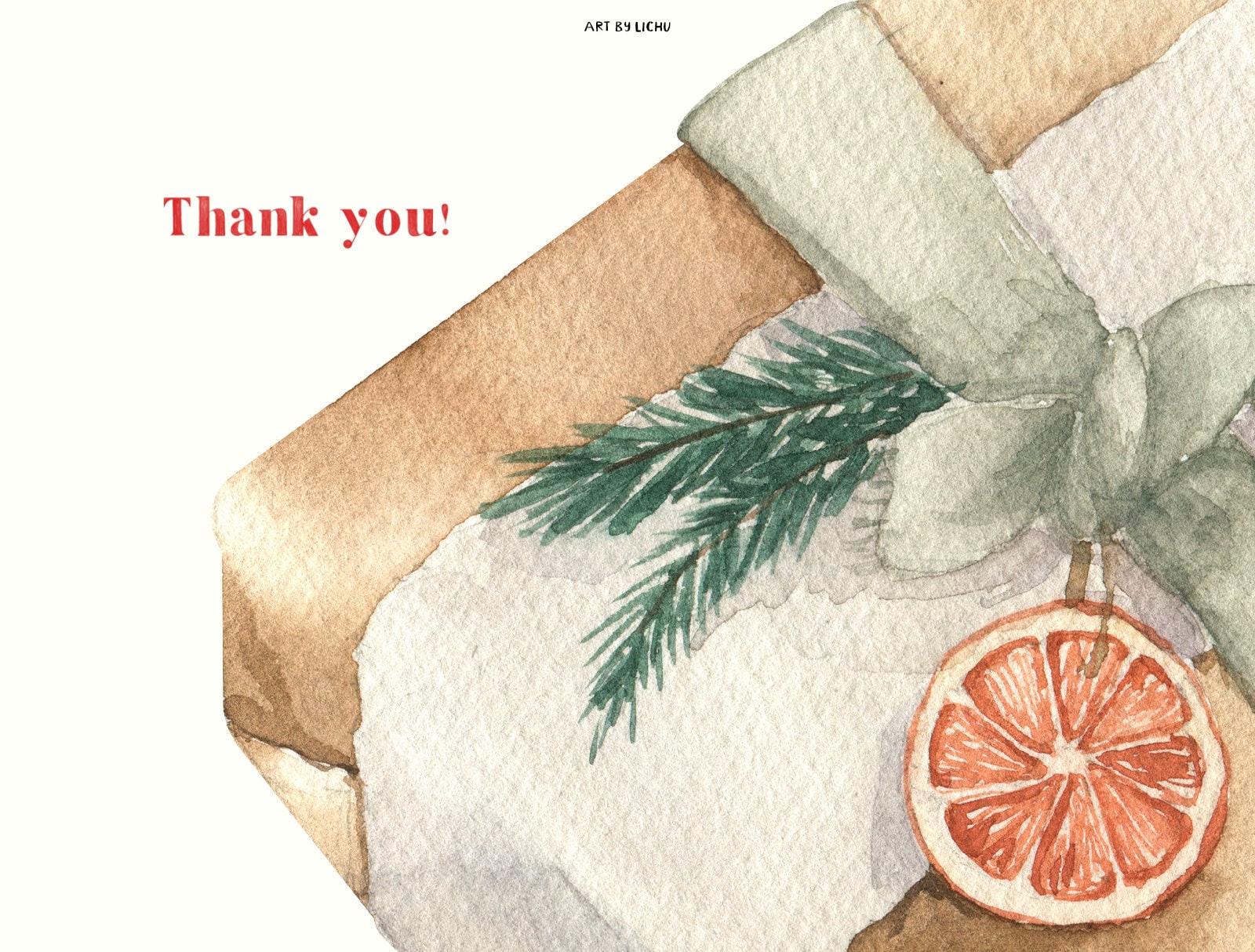 Watercolor Christmas Gift Box Clipart Winter Holiday Elements | Etsy