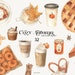 Watercolor Autumn Food Drink Clipart Thanksgiving Dinner Fall Cookies ...