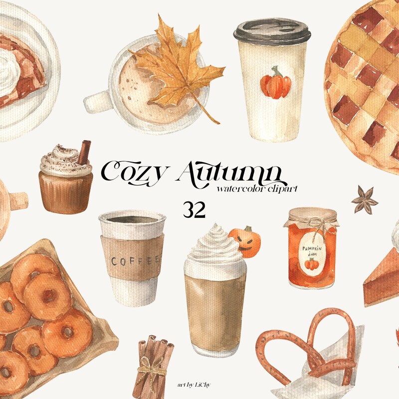 Pumpkin Spice Clipart - Etsy
