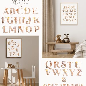 Watercolor Baby Boho Clipart Woodland Animal Fox Bunny Rabbit Panda ...