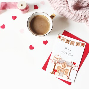 Watercolor Valentines Day House Clipart Cottages Logo Cute Housewarming ...