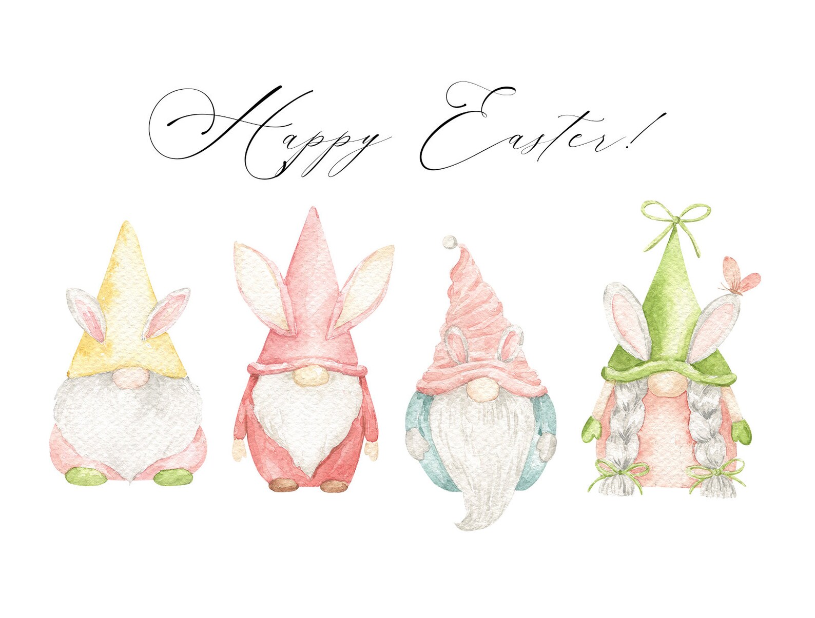 Easter clipart Watercolor Scandinavian Gnomes Spring | Etsy