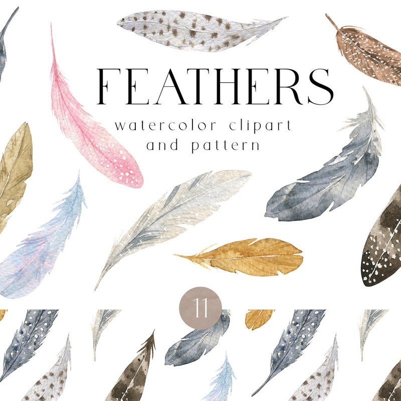 Watercolor Feather - Etsy