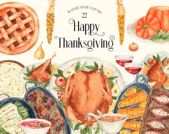 Watercolor Fall Decor Clipart Arrangement PNG Cozy Autumn - Etsy