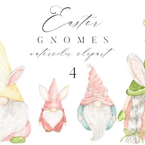 Easter Clipart Watercolor Scandinavian Gnomes Spring Illustration ...