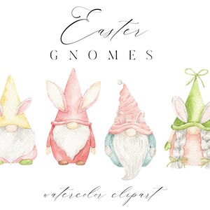 Easter Clipart Watercolor Scandinavian Gnomes Spring Illustration ...