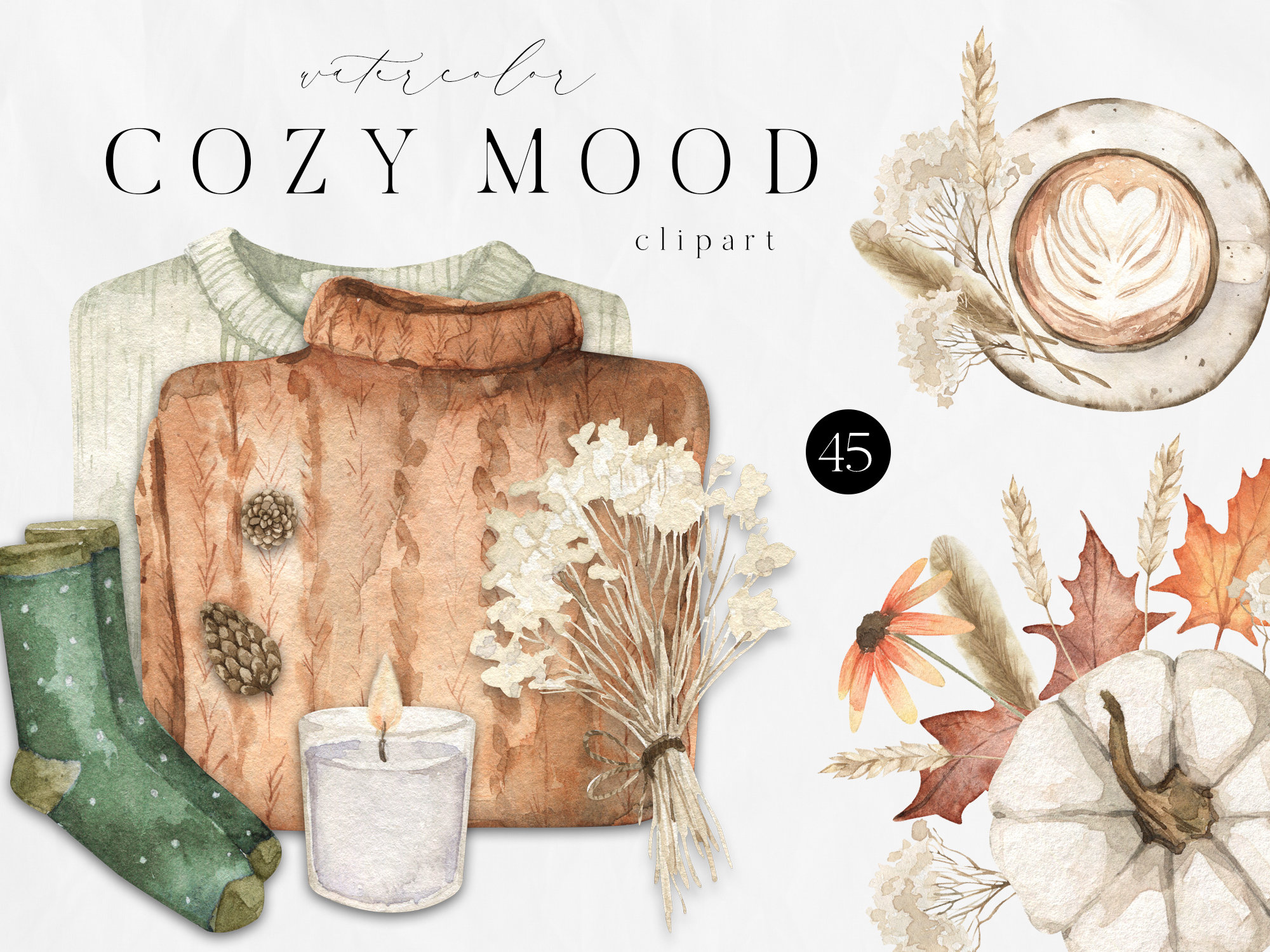 Embellishments Papercraft Thanksgiving Clipart Farmhouse Clipart,Boho ...