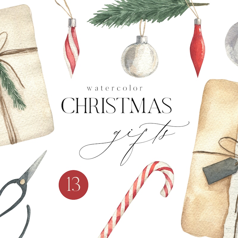 Watercolor Christmas - Etsy