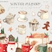 Watercolor Christmas Food Clipart Dessert Drink Cake Pie Gingerbread ...