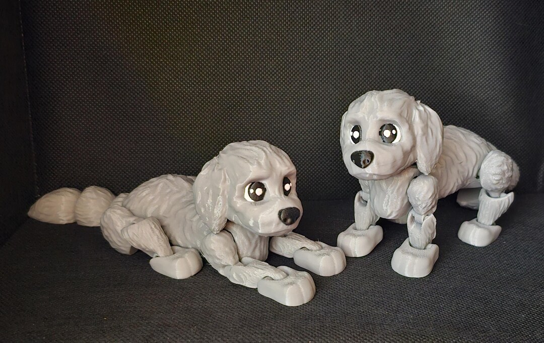 3D Articulated Laying Dog - Etsy