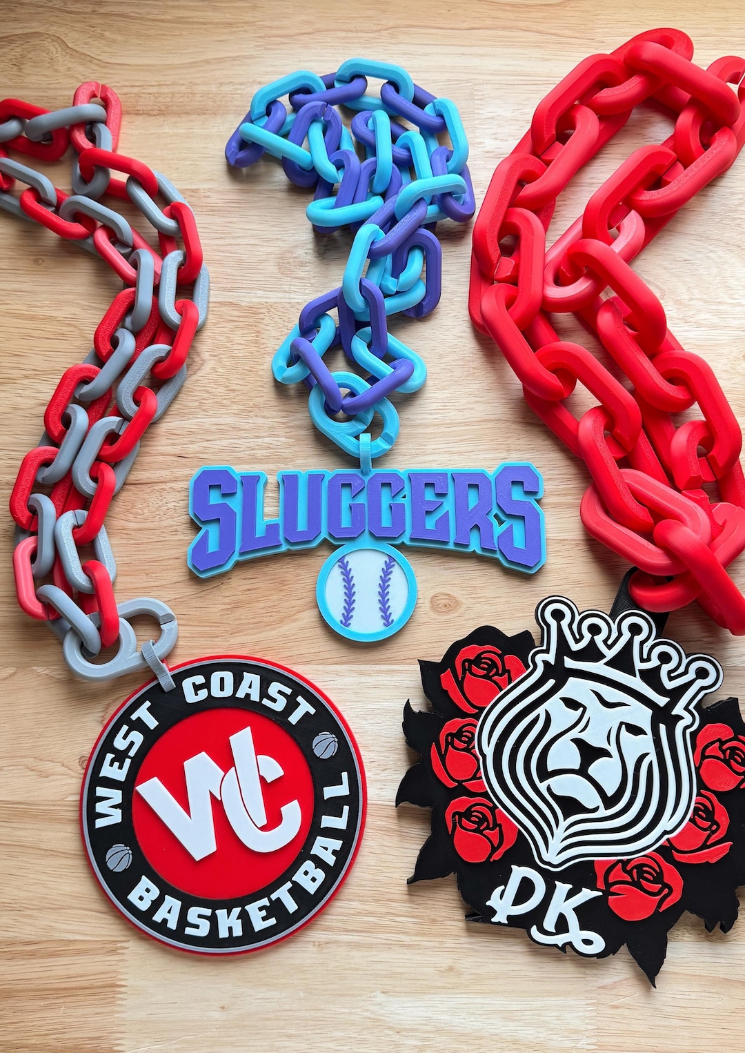 Custom 3D Printed Sports Fan Chain: Oversized Team Turnover Logo ...