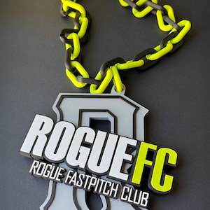 Custom 3D Printed Sports Fan Chain: Oversized Team Turnover Logo ...