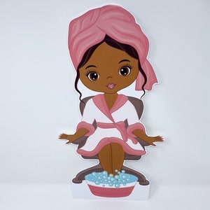 Spa Party Character Prop Kids Birthday Party Decoration Ideas Cutouts ...