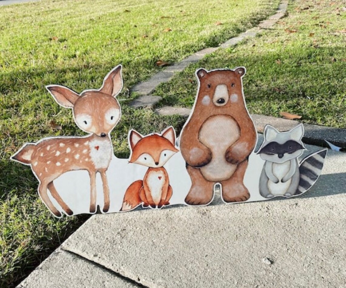 Woodland Standee Prop Party Decorations - Etsy