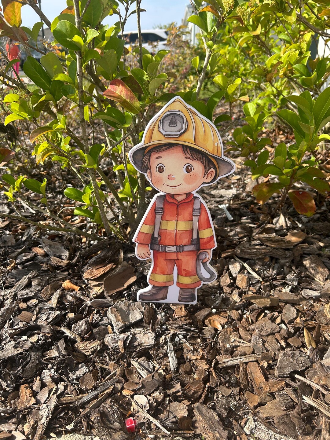 Firefighter Character Prop Kids Birthday Party Decoration Ideas Cutouts ...