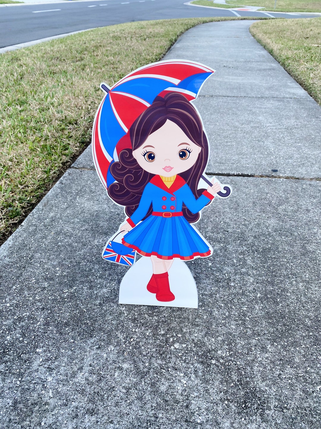 London Europe Girl Character Prop Kids Birthday Party Decoration Ideas ...