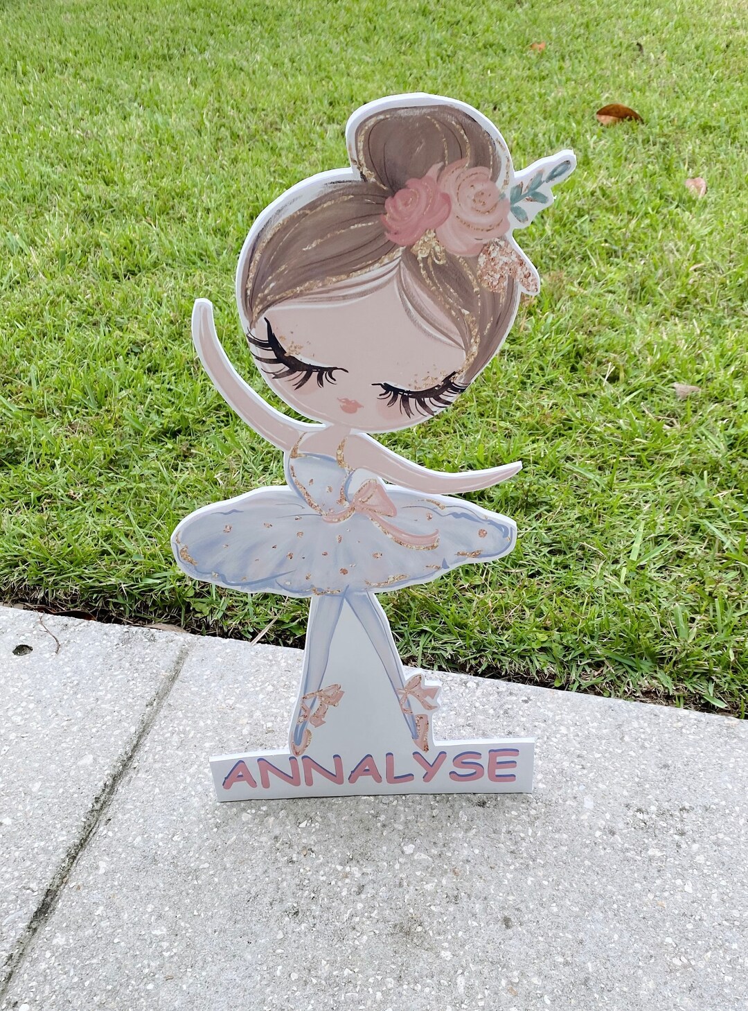 Personalized Ballerina Character Prop Kids Birthday Party Decoration ...