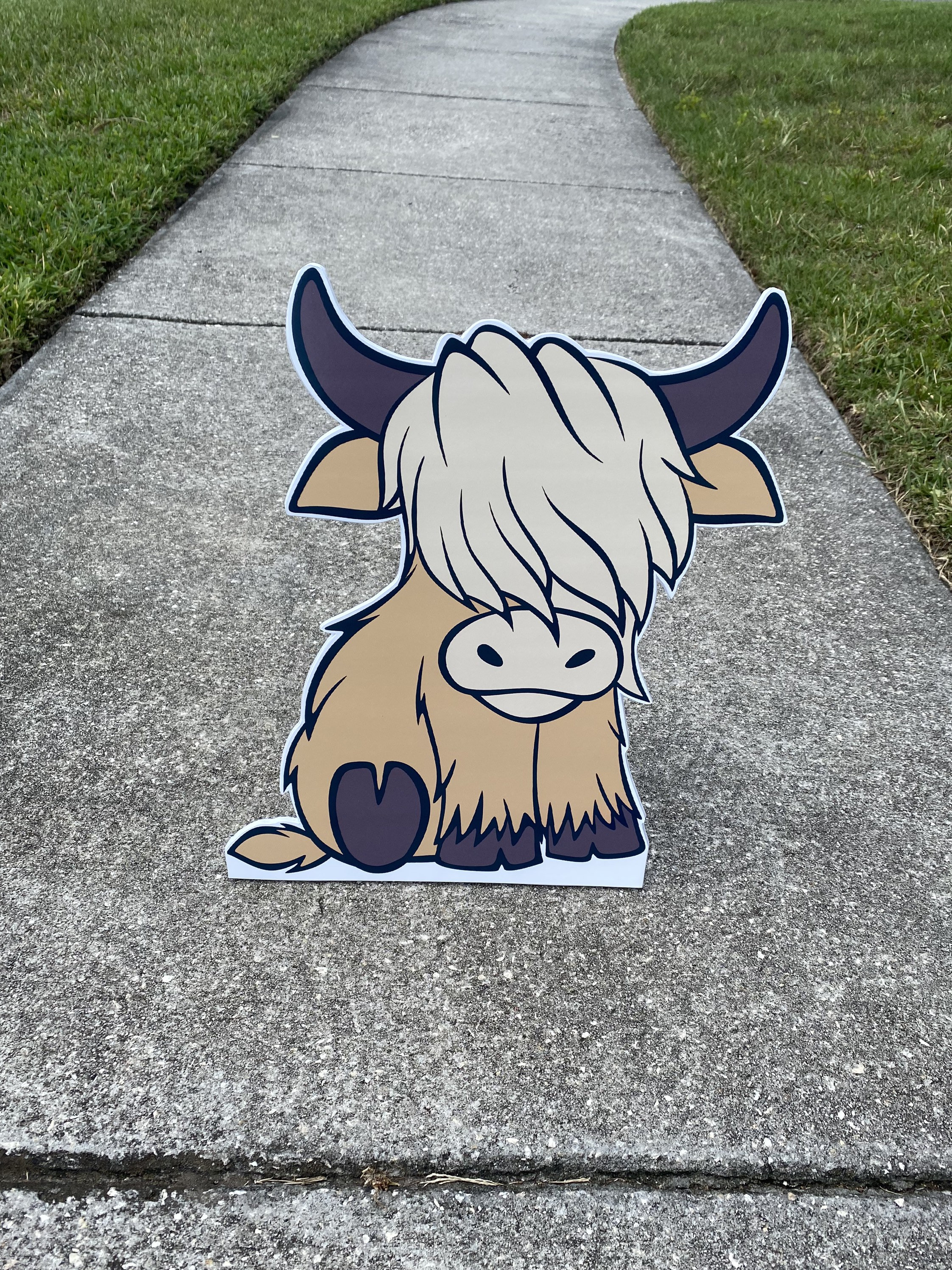 Highland Cow Character Prop Kids Birthday Party Decoration Ideas ...