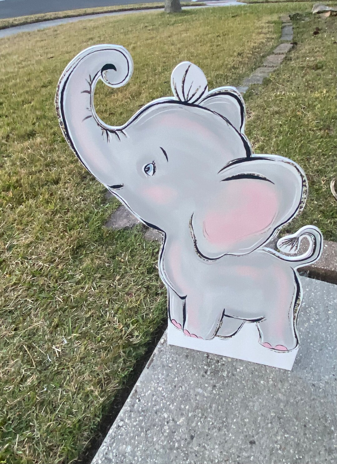 Ready to Ship - Blue Elephant Standee Baby Shower Character Prop Kids ...