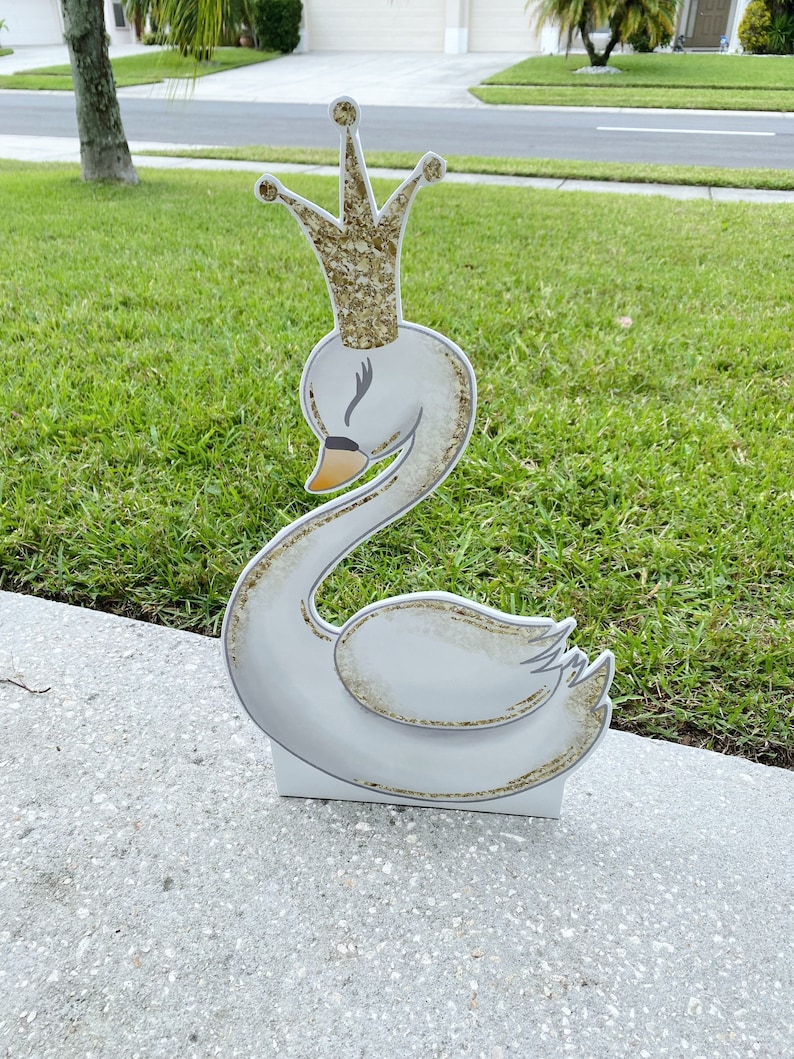 White Swan Standee Character Prop Kids Party Decoration Ideas Cutouts ...