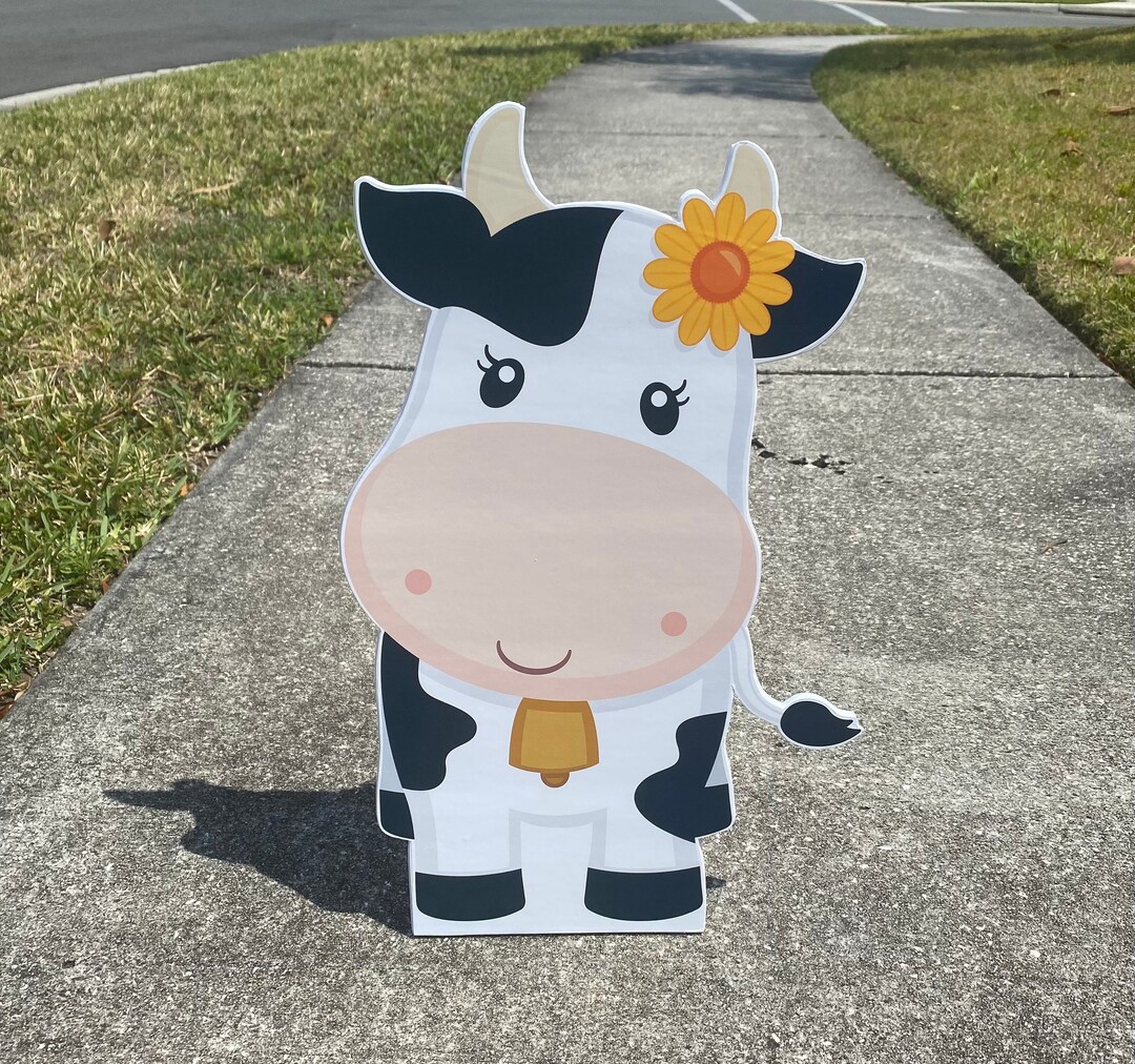 Cow Farm Character Prop Kids Birthday Party Decoration Ideas Cutouts - Etsy