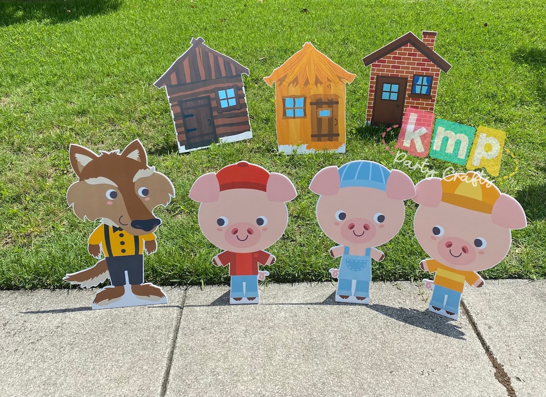 Three Little Pigs Wolf Character Prop Kids Birthday Party Decoration ...