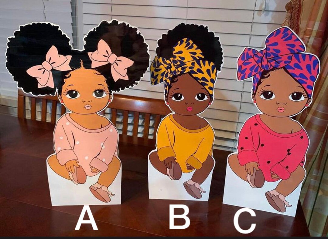 Puff Hair Girls Character Prop Kids Party Decoration Ideas Cutouts - Etsy