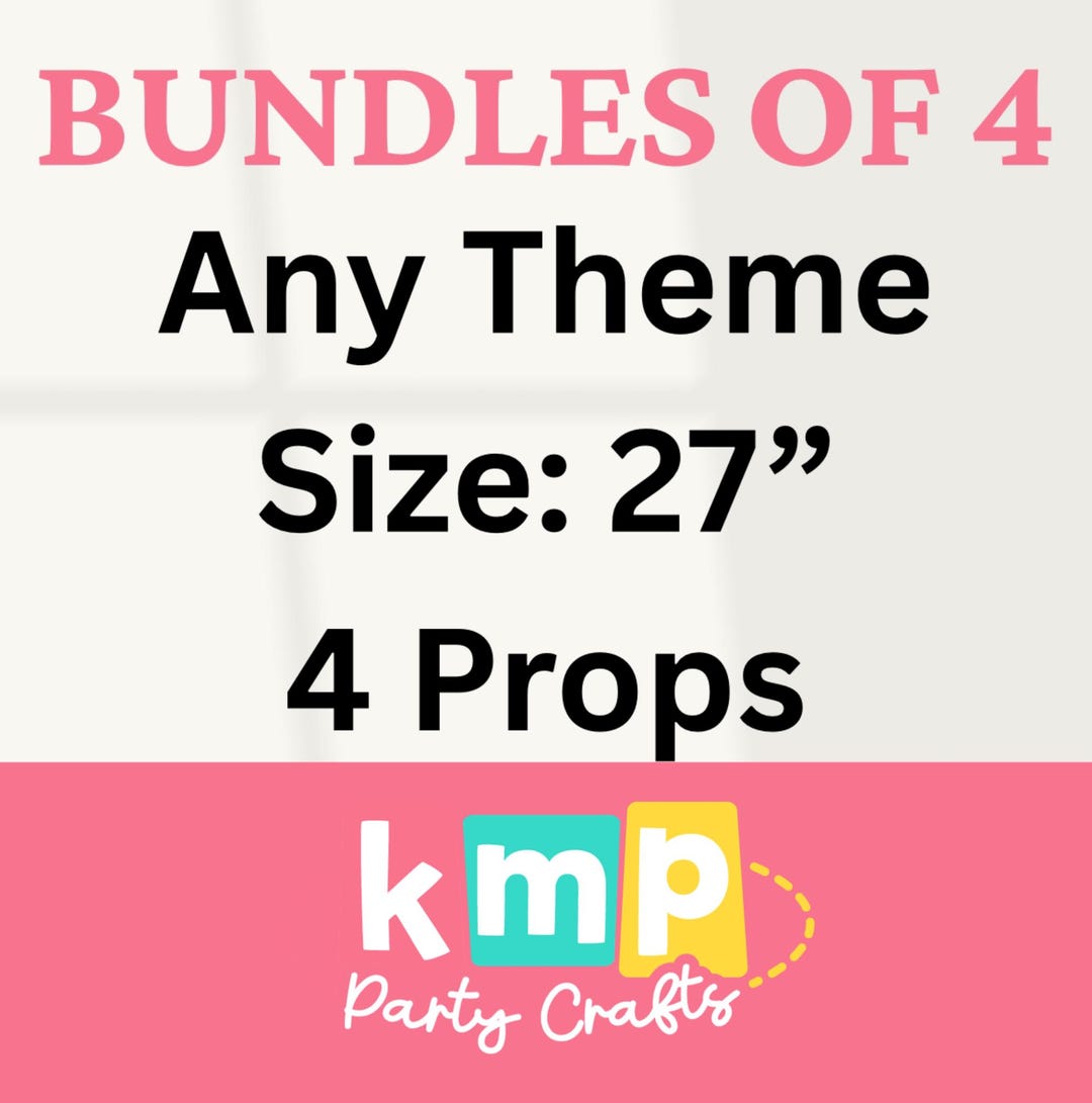 Party Prop Party Cut Out Birthday Decoration BUNDLE OF 4 PROPS - Etsy