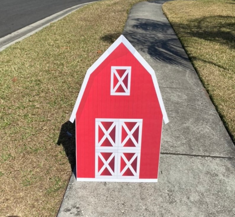Red Barn Character Prop Kids Birthday Party Decoration Ideas Cutouts - Etsy