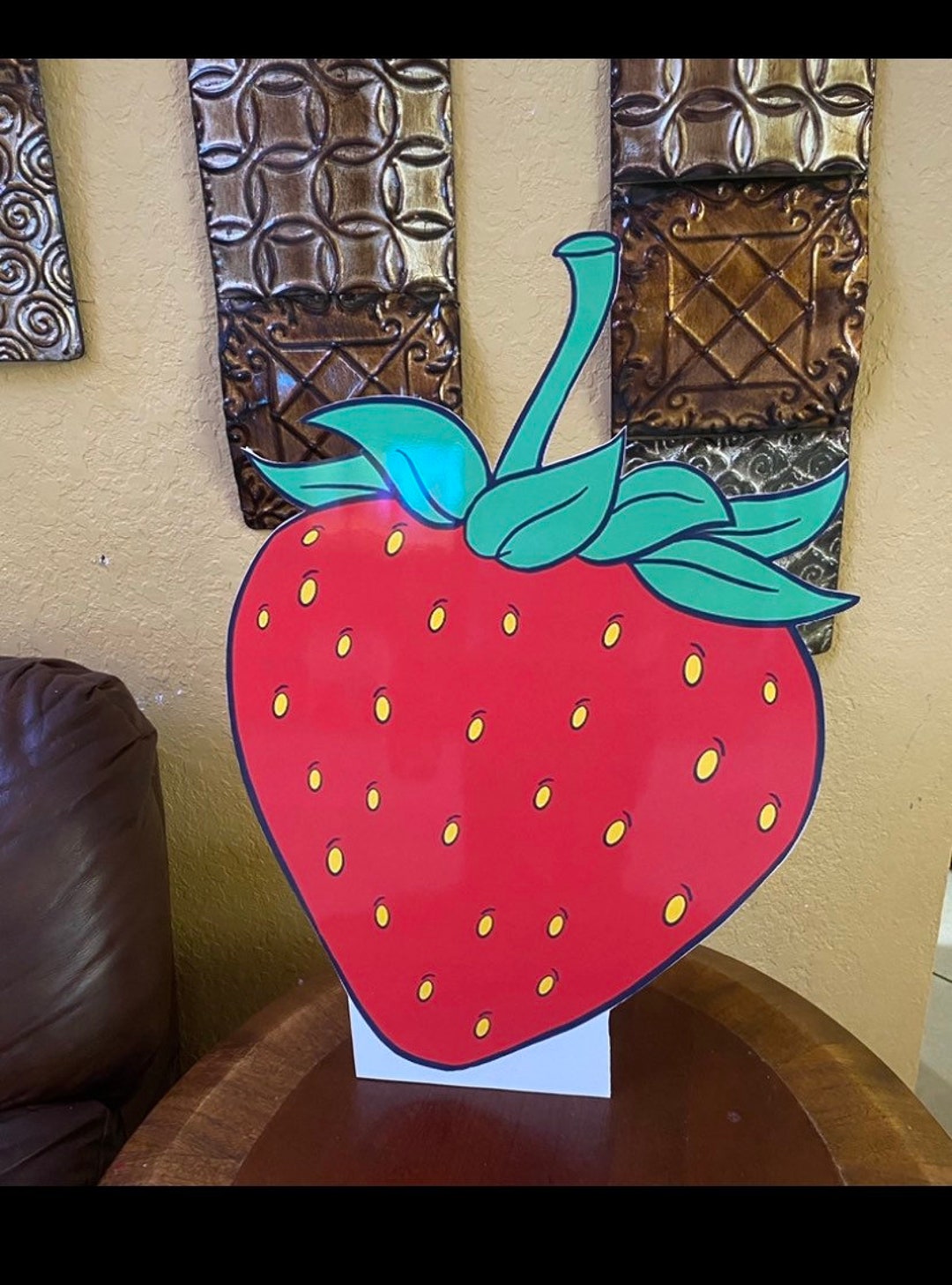 Strawberry Character Prop Kids Birthday Party Decoration Ideas Cutouts ...