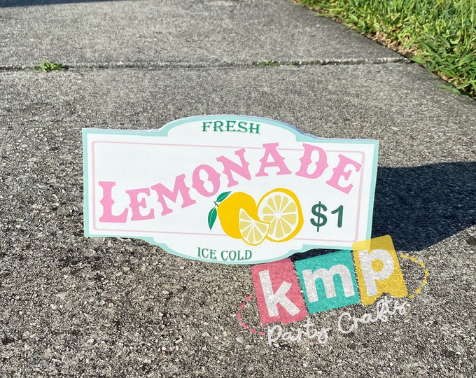 Lemonade Stand Sign Backdrop Sign Character Prop Kids Birthday Party ...
