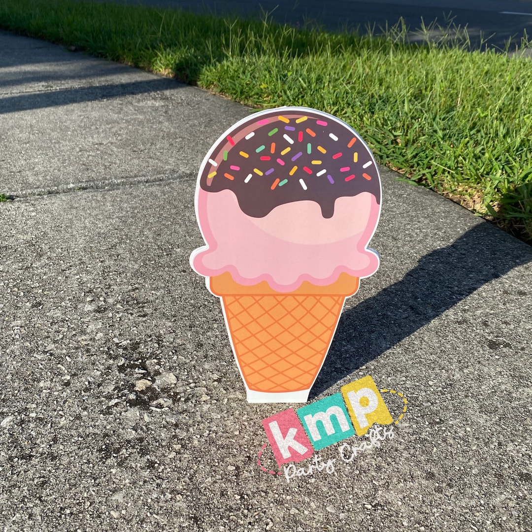 Ice Cream Standee Character Prop Kids Party Decoration Ideas Summer ...