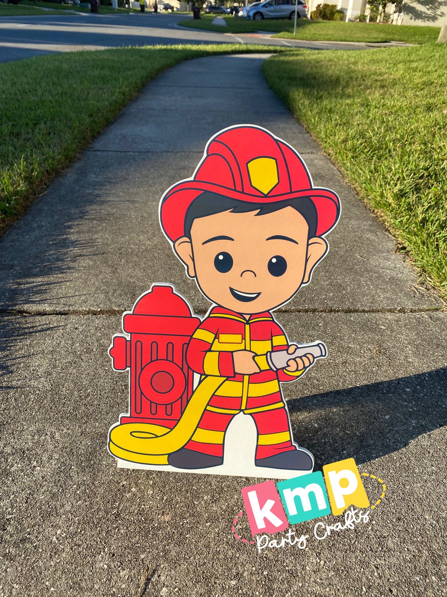 Firefighter Boy Character Prop Kids Birthday Party Decoration Ideas ...