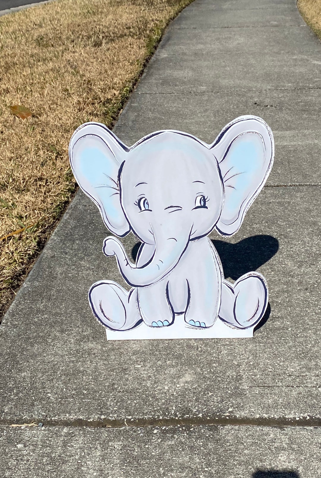 Elephant Standee Baby Shower Character Prop Kids Party Decoration Ideas ...
