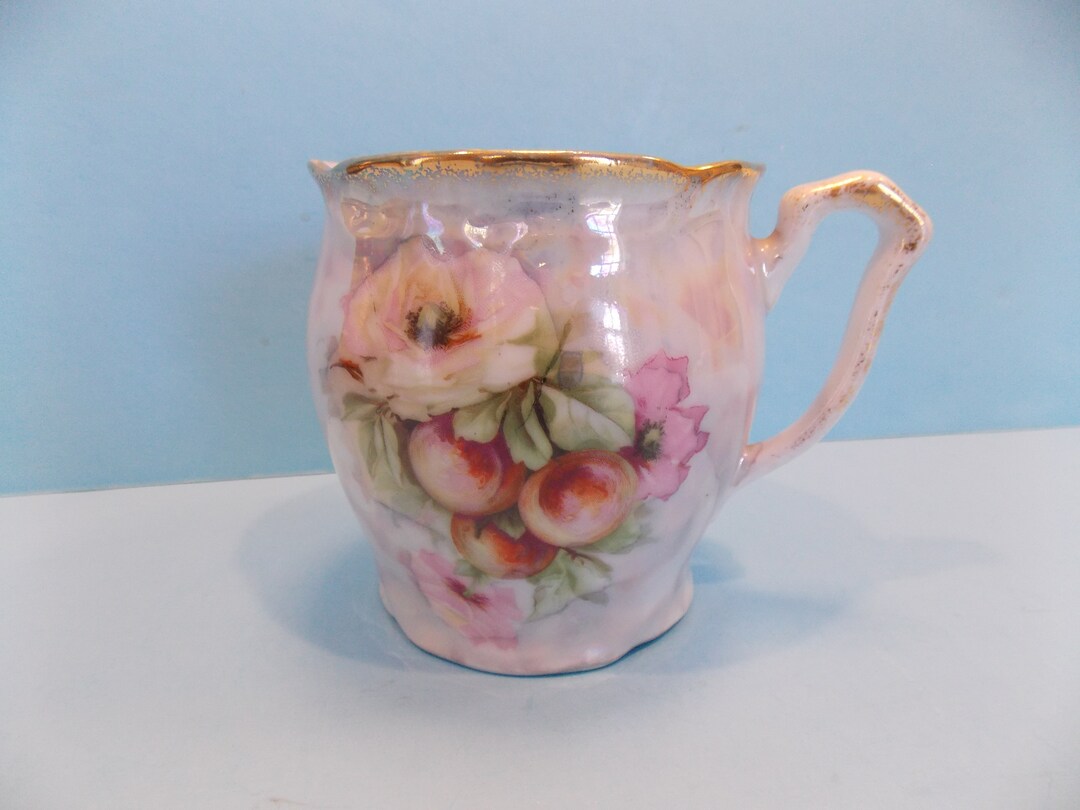Vintage Lusterware Cup With Peach or Apple Blossom Decorations - Etsy