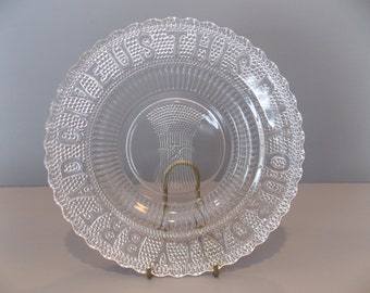 Antique Glass Bread Plate - Etsy