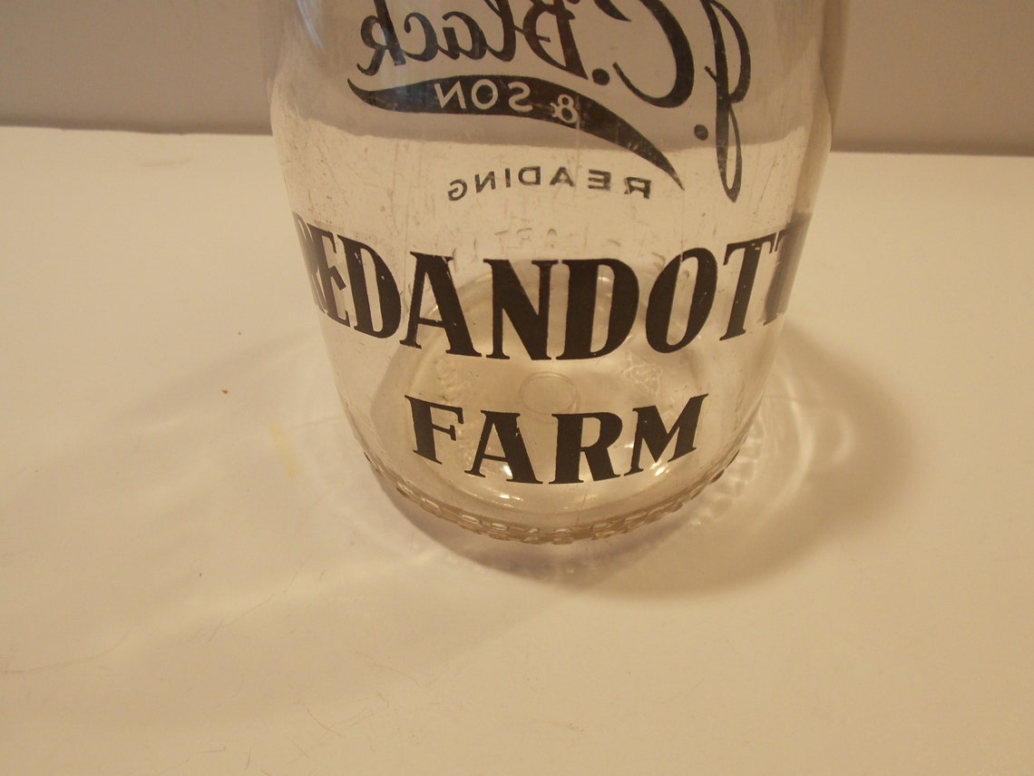 Vintage Milk Bottle J C Black and Son Reading - Etsy