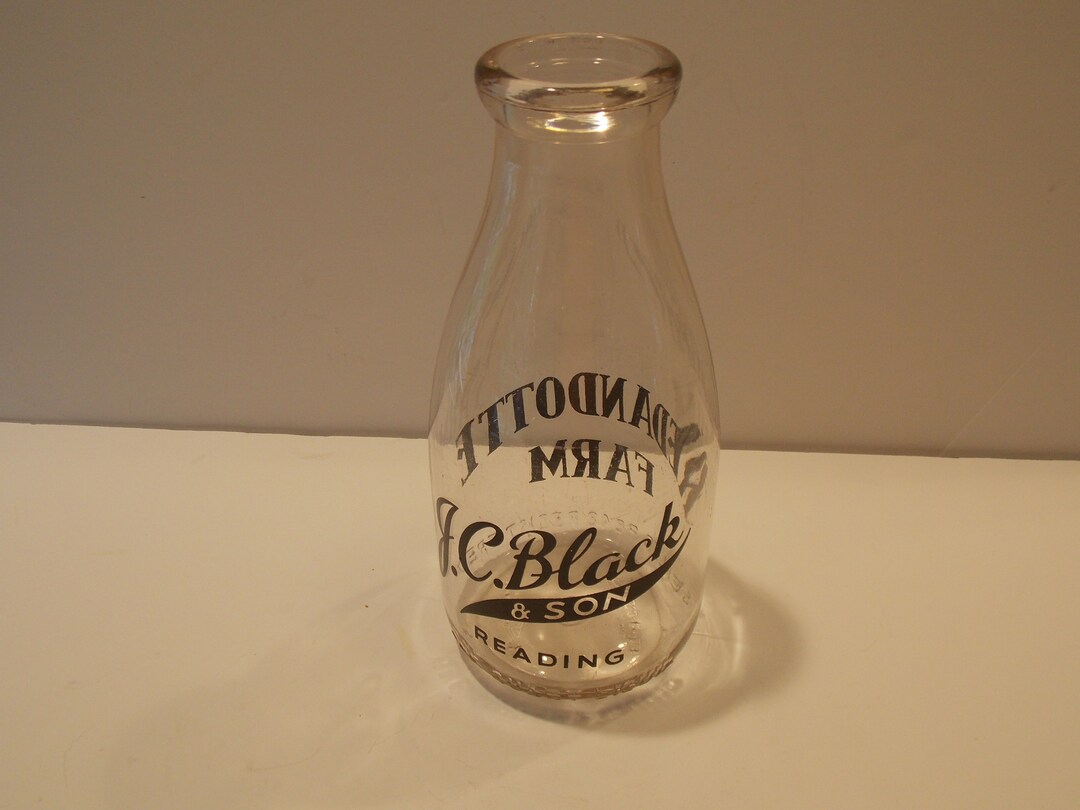 Vintage Milk Bottle J C Black and Son Reading - Etsy