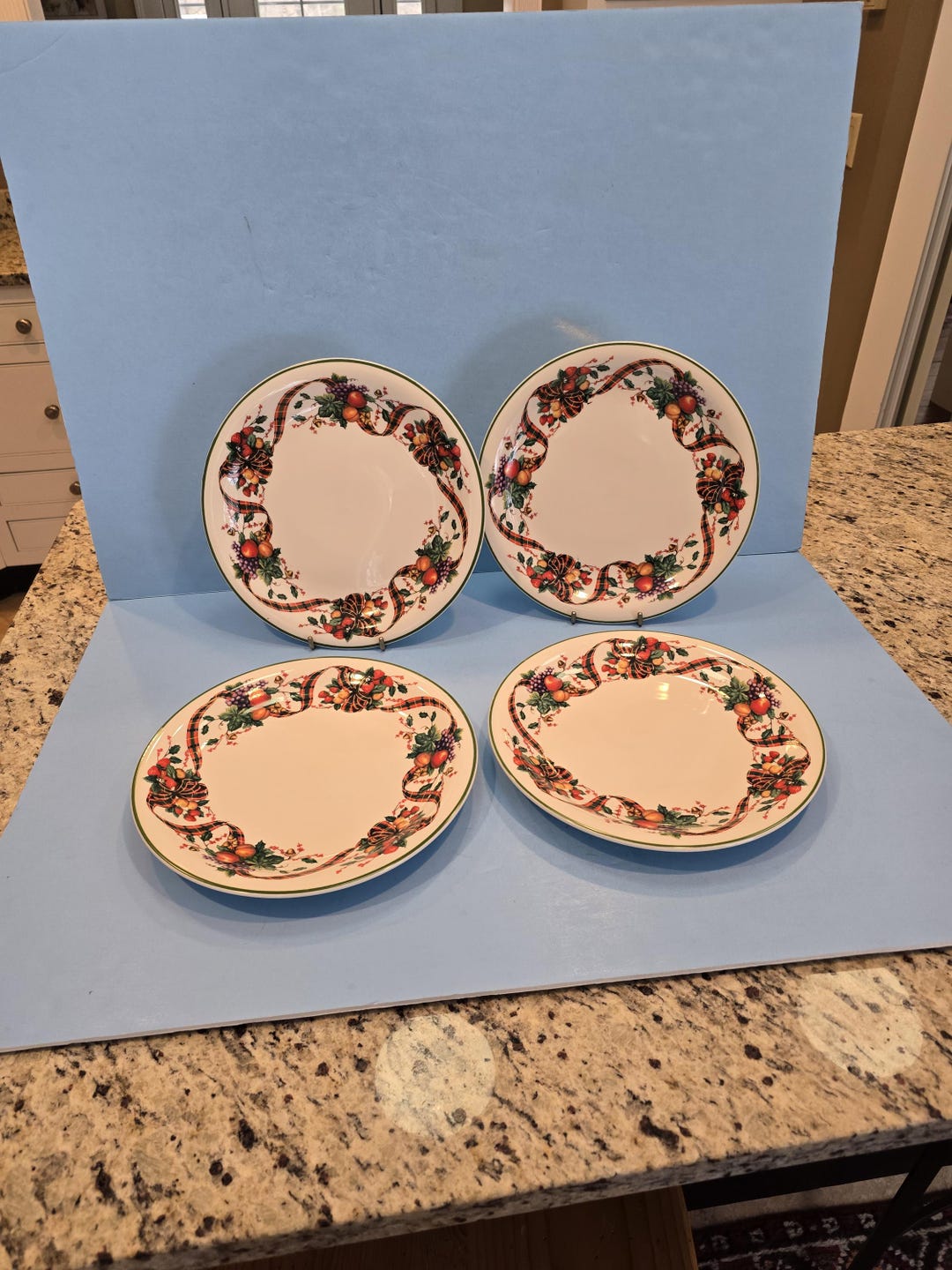 William James Tartan Plaid Pattern Dinner Plates Set of Four - Etsy