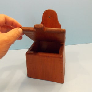 Vintage Wall Salt Box With Lid - Etsy