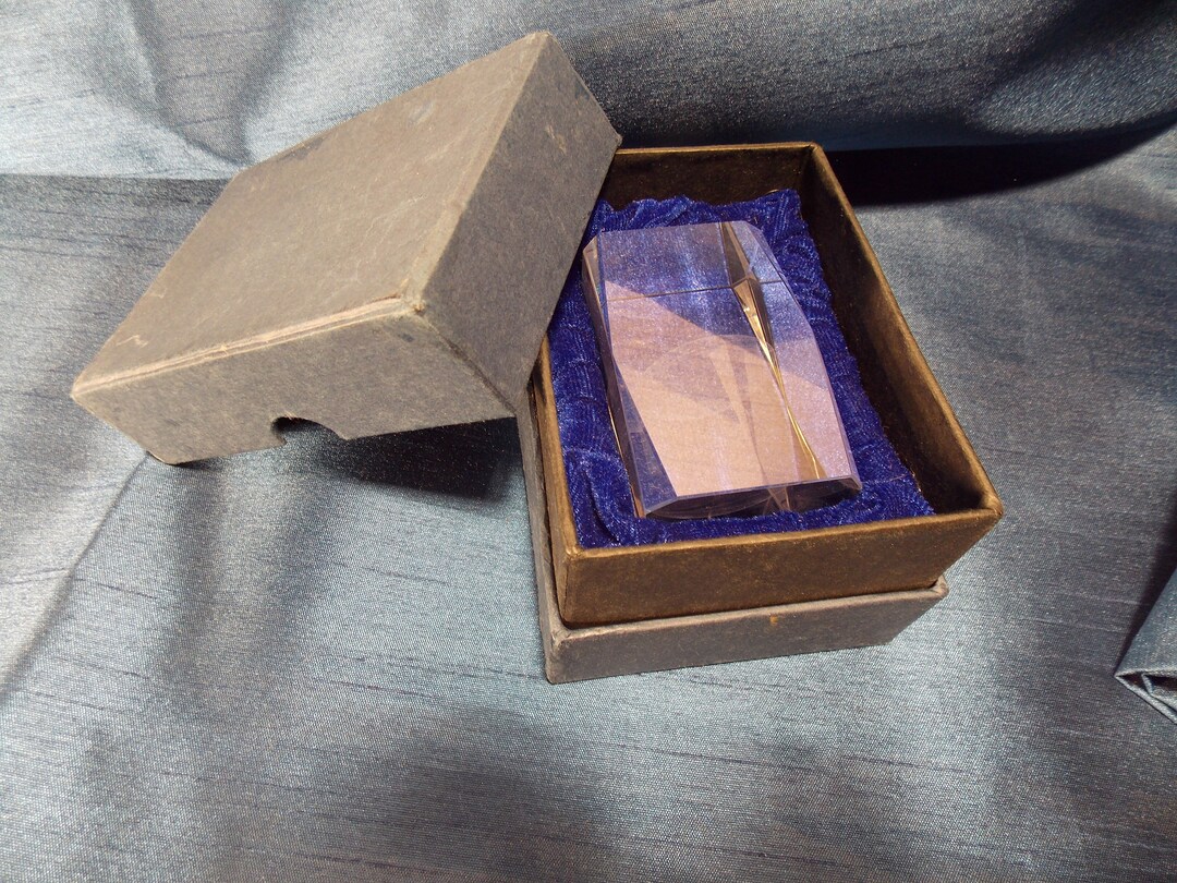 Holographic NFL Football Glass Paperweight in Original Box - Etsy