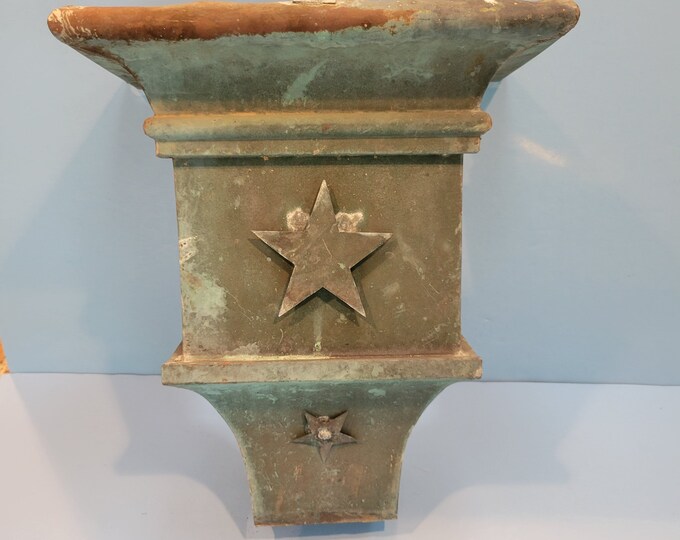 Antique Copper Gutter Downspout With Star Decorations - Etsy
